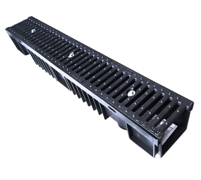 Bielbet C250 Drainage Channel x 1m Cast Iron Grate | Drainage Channel