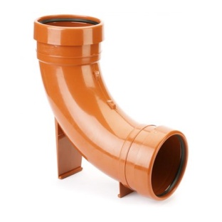 110mm 87.5° Double Socket Rest Bend (Extended Foot)